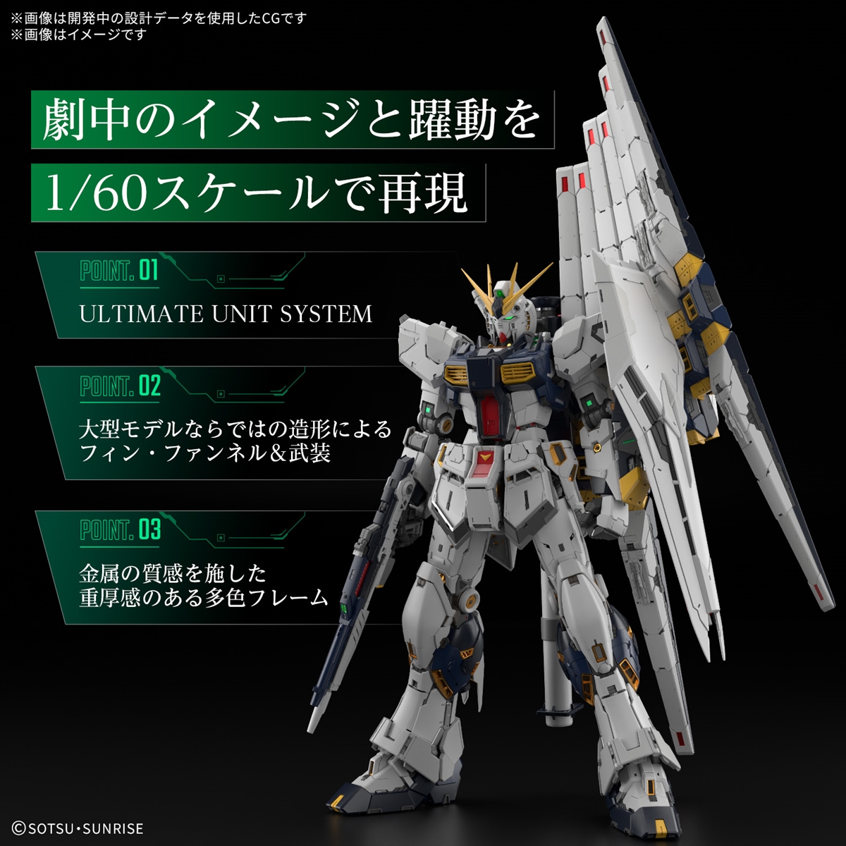 ガンダムベース東京・福岡・アネックス新千歳空港、GUNDAM SIDE-Fにおける「PG UNLEASHED νガンダム」販売方法公開 ...