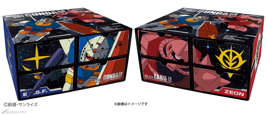 Gundam Storage Drawer BOX & Round Boxes with GUNPLA Release on October ...