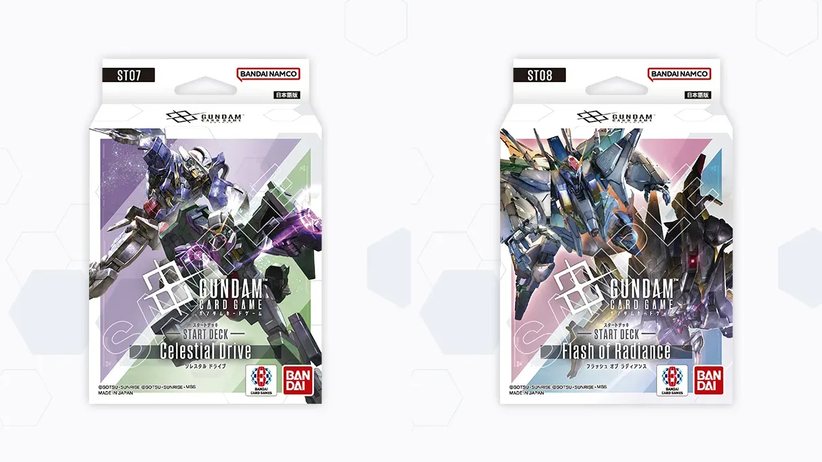 Gundam Card Game Starter Decks "Celestial Drive [ST07]" and "Flash of ...